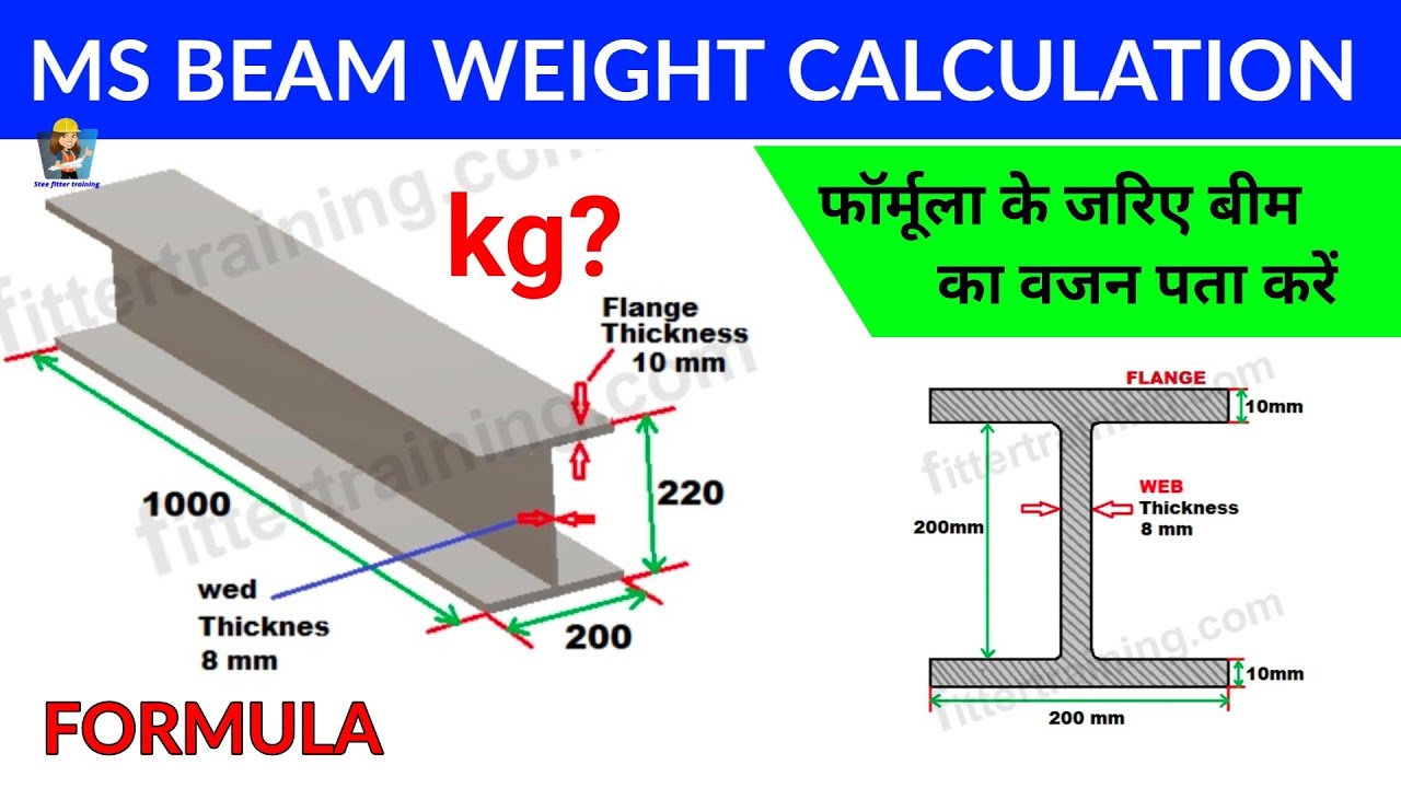 Structural mild steel beam weight calculation formula | how to find ...
