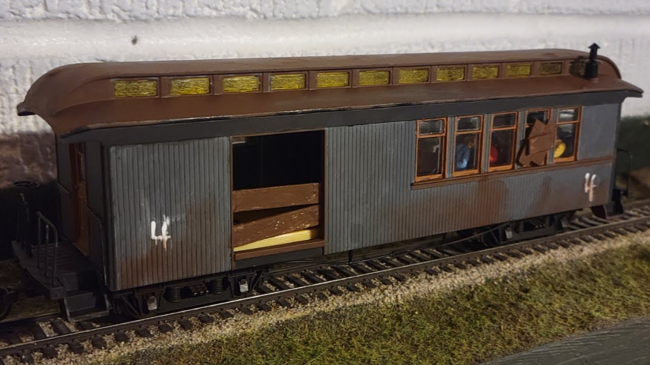Making an Eerie and Damaged model train for Halloween - YouTube
