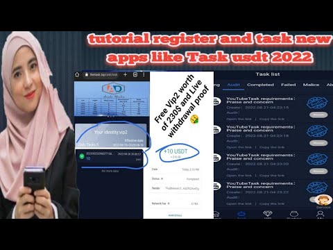 #tutorial register and task new apps like task usdt 2022 - YouTube