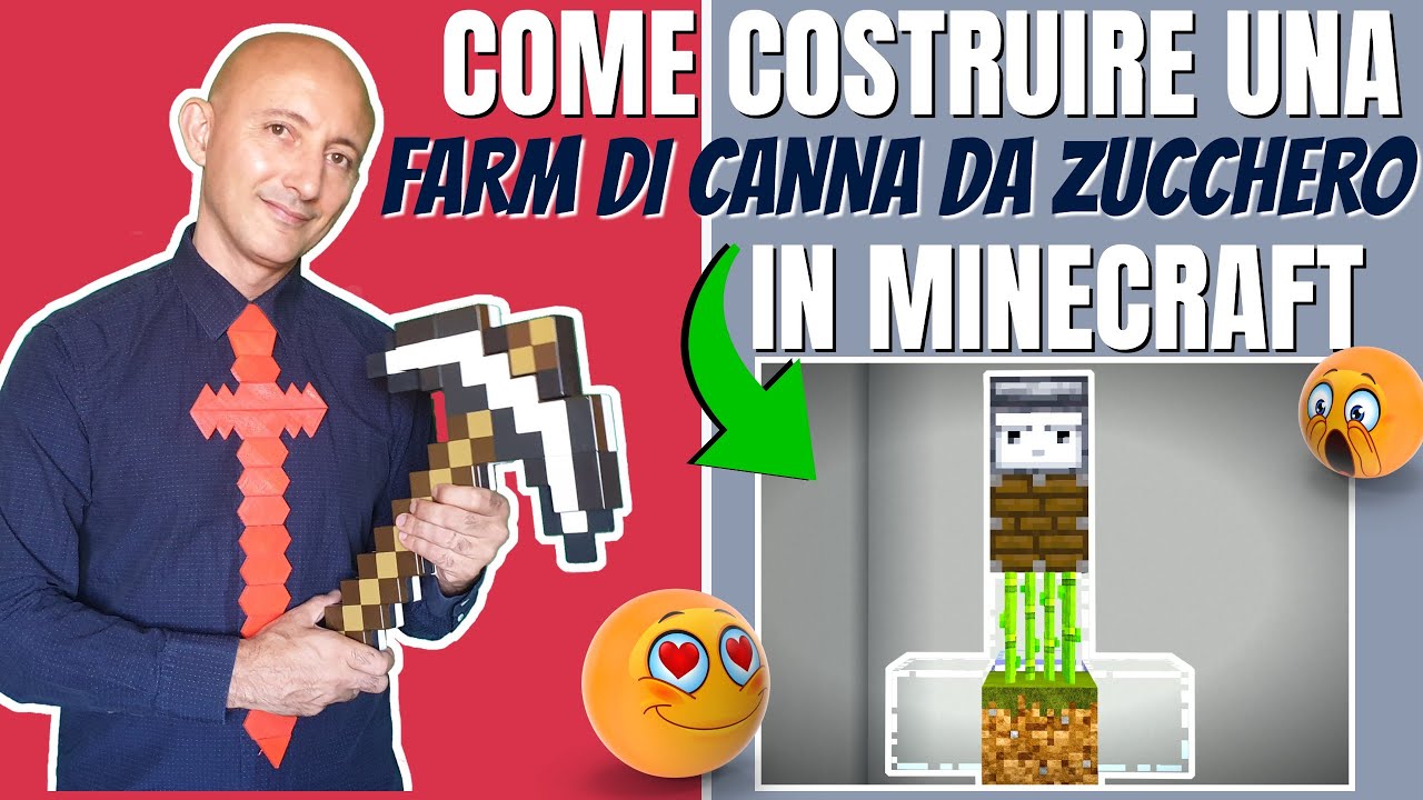 COME FARE UNA FARM DI CANNE DA ZUCCHERO SU MINECRAFT - YouTube