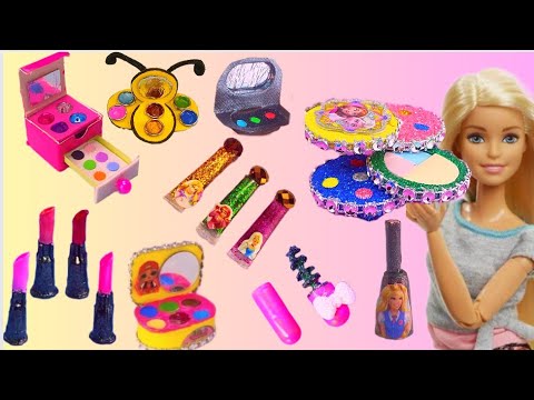 14 diy miniature barbie makeup collection: lipstick, eyeshadow and more ...