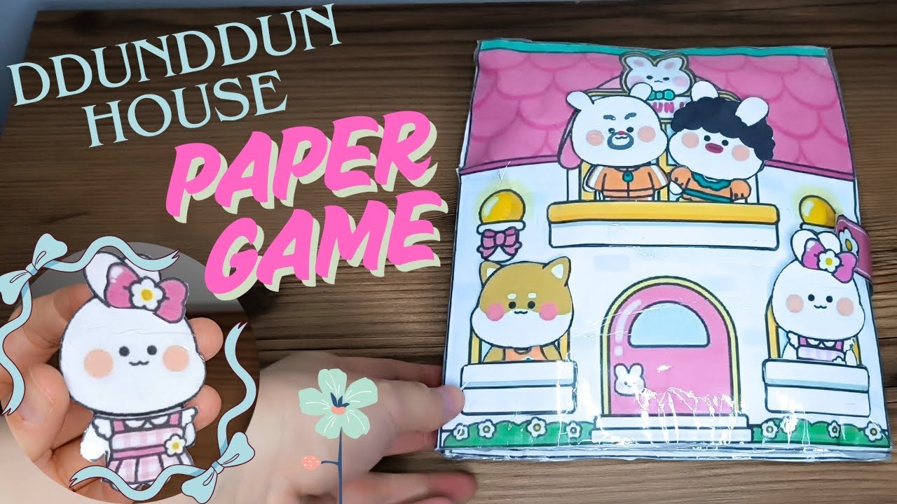 🐰Ddunddun House Quiet Book 💕 Paper Diy 🩷 Paper Game 🐰 Paper House - YouTube