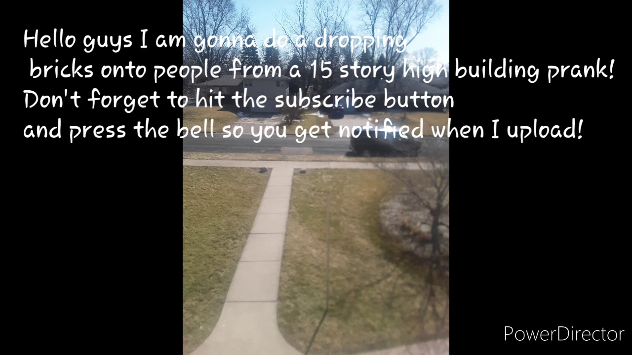 Dropping bricks onto people from a 15 story high building prank! - YouTube