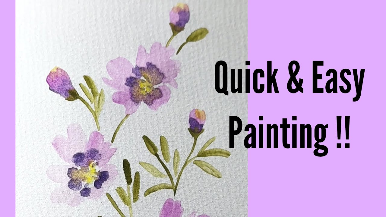 watercolor painting for beginners | watercolour flowers tutorial - YouTube