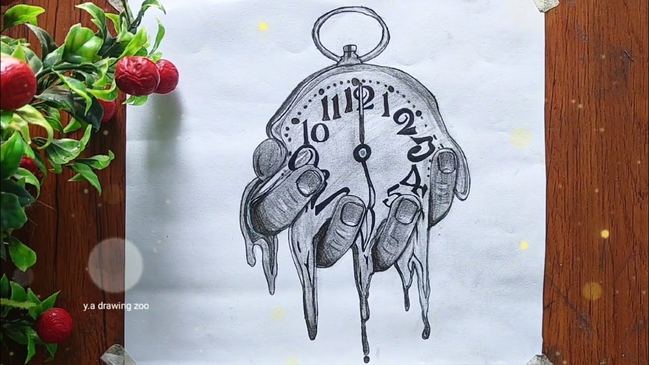how to draw loosing time / How to draw a clock ⏰ || Wrist watch ...