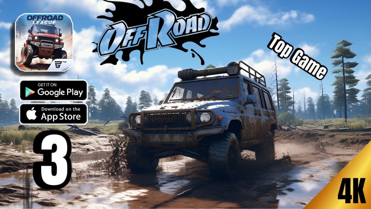 Car racing on the roof(Offroad League)-gameplay (iOS, android)Part 3 ...