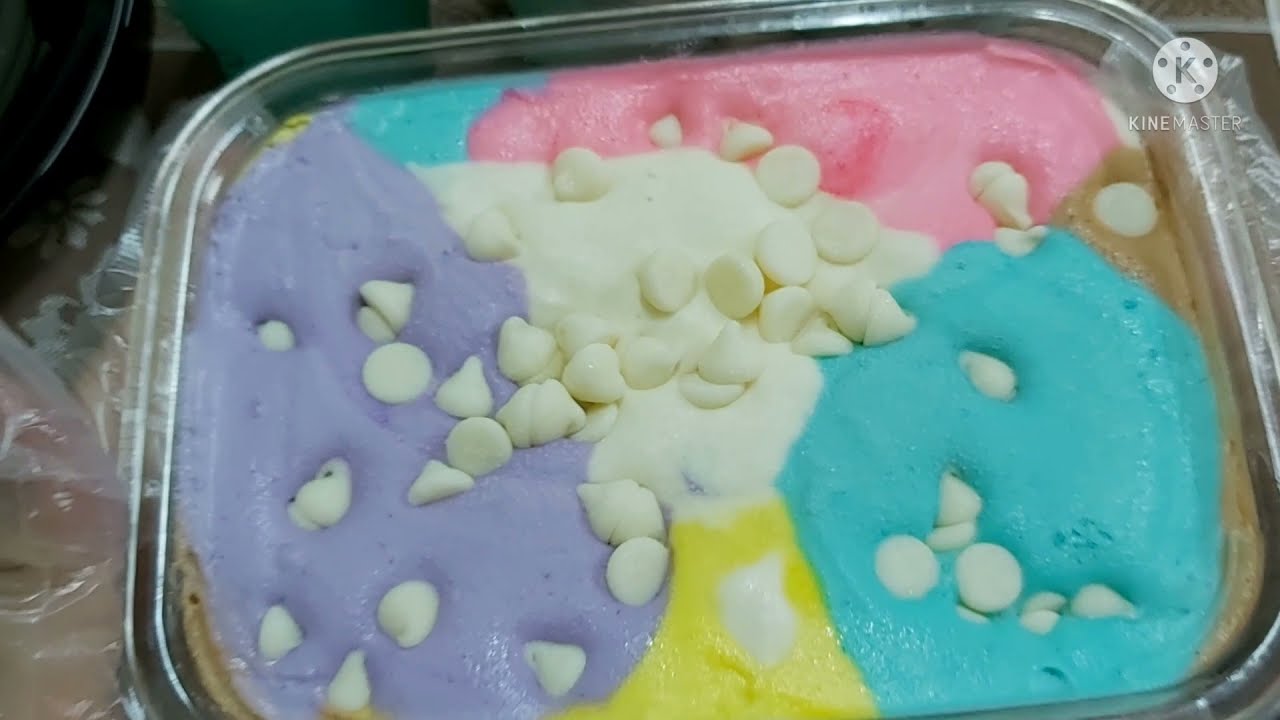 VANILA RAINBOW ICE CREAM WITH CHOCLATE CHIP. - YouTube