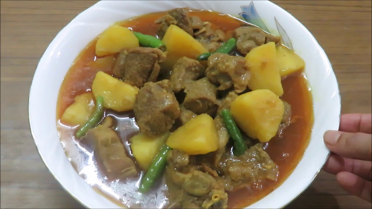 আলু দিয়ে খাসির মাংস । Potato with Mutton - YouTube