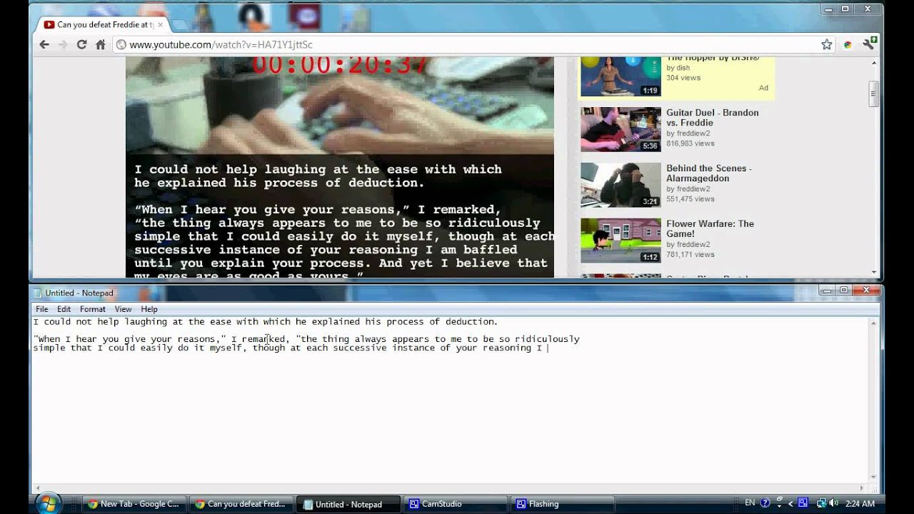 Sean Wrona defeats Freddie Wong at typing - YouTube
