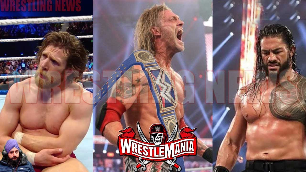 WRESTLEMANIA 37 - Roman Reigns vs Edge vs Daniel Bryan WWE Universal ...
