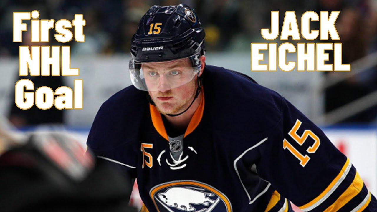 Jack Eichel #15 (Buffalo Sabres) first NHL goal Oct 8, 2015 (Classic ...