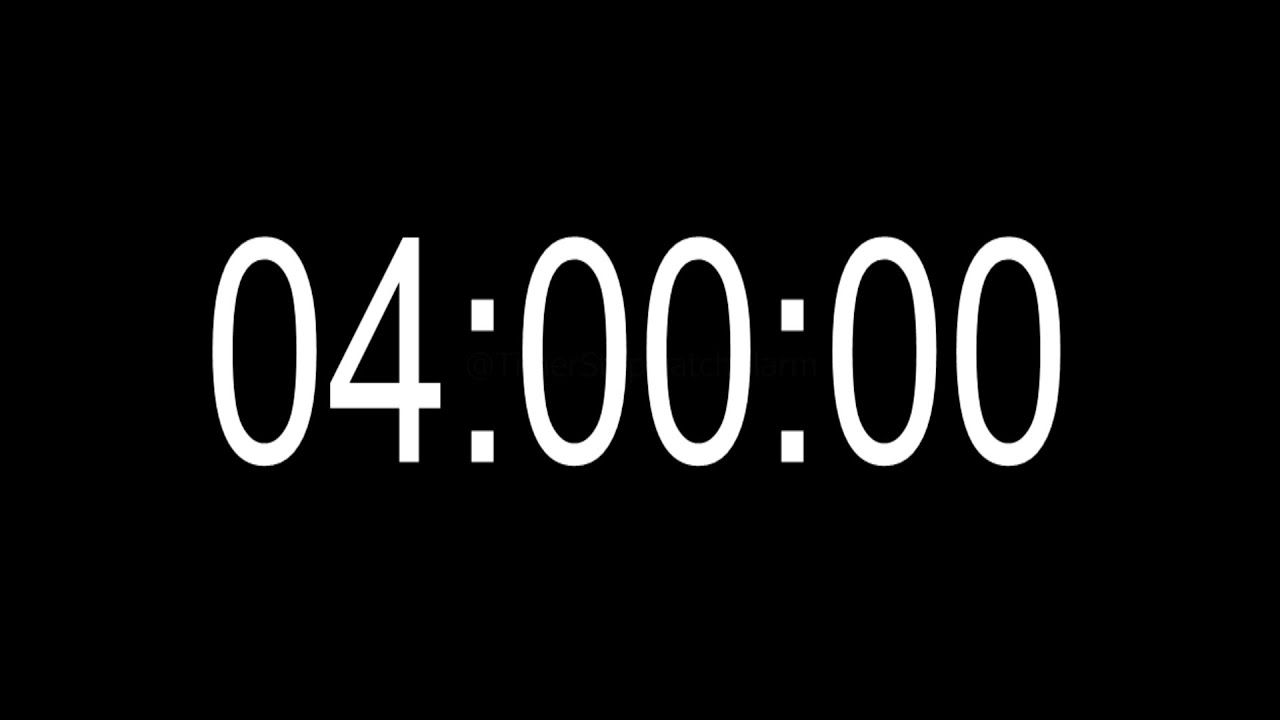 4 Hours or 240 Minutes Silent Timer Countdown | Timer Stopwatch Alarm # ...