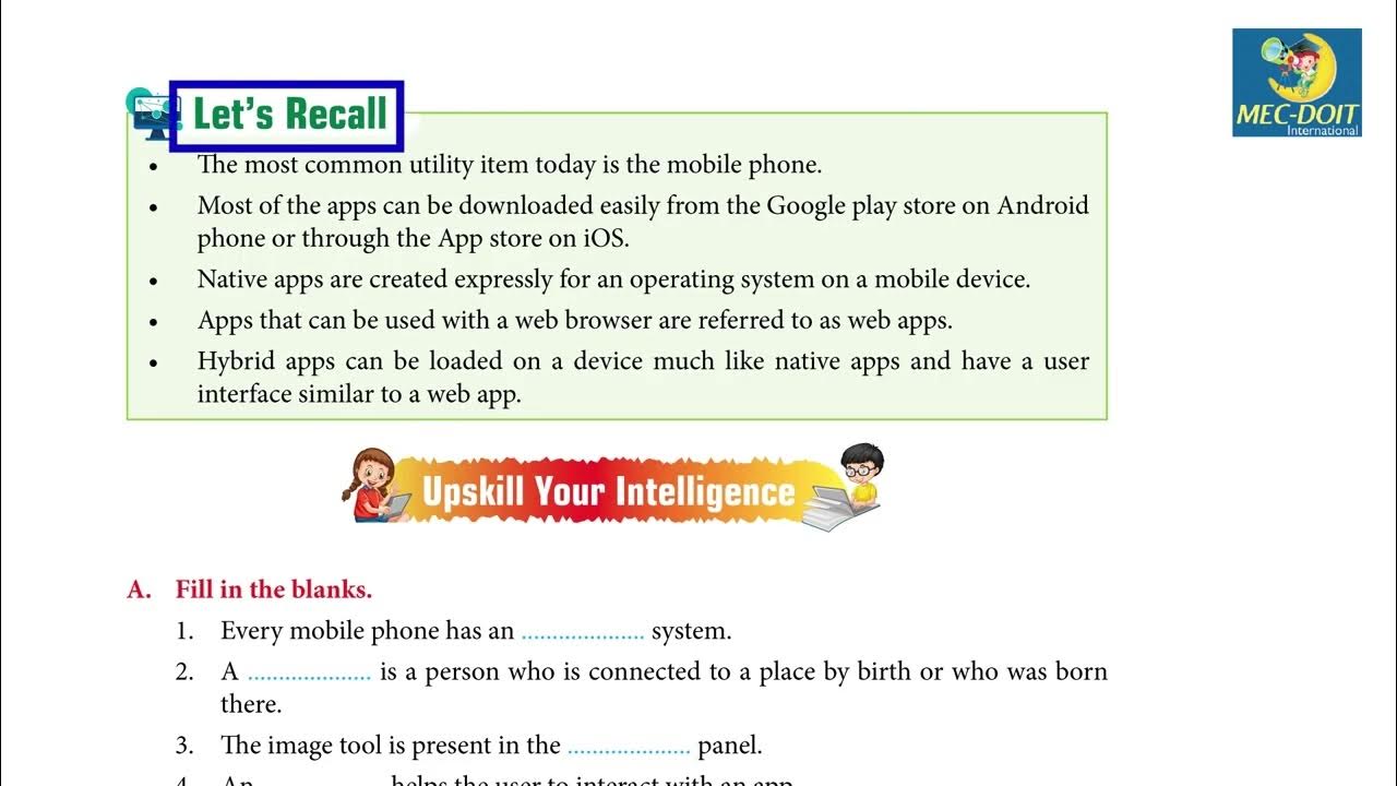 Mec-Doit Computer Class 8 Chapter - 9 Introduction to App Development - YouTube