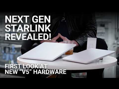 SpaceX Shows Off New Starlink V5 Dish