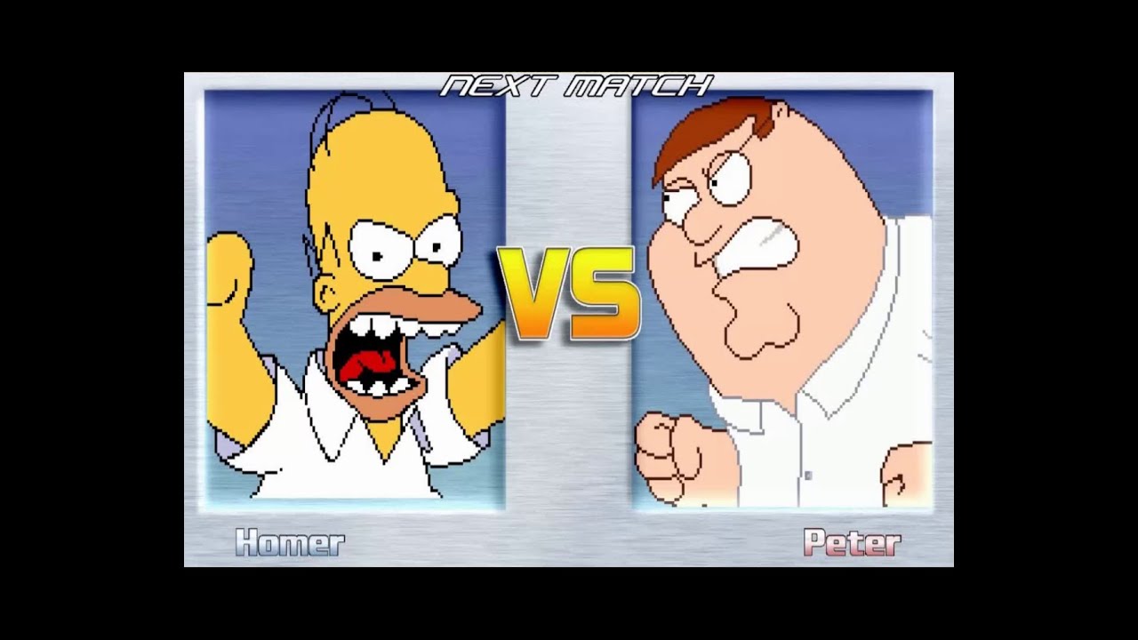 Homer vs Peter Mugen Simulation - YouTube