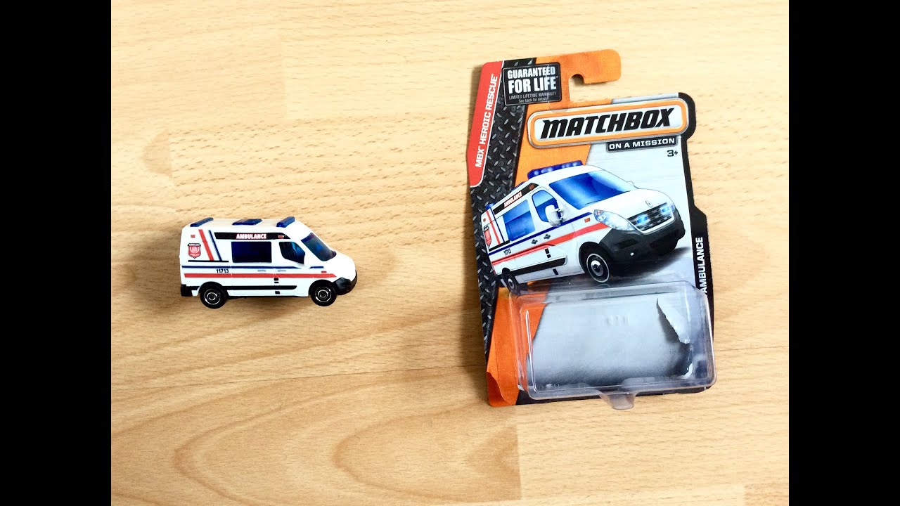 Unboxing MBX Heroic Rescue White Toy Ambulance - Matchbox On A Mission ...