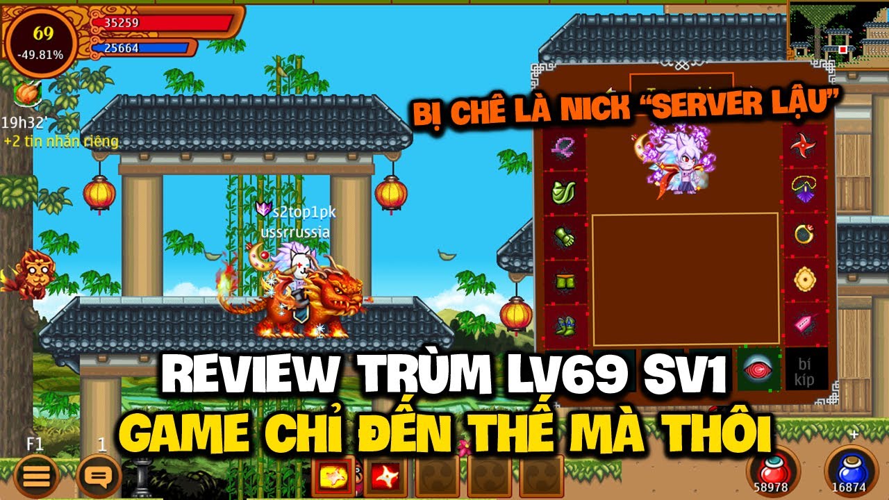 Review Trùm Lv69 Sv1 Vip Đến Nỗi Bị Chê Là Server Lậu | Ninja School ...