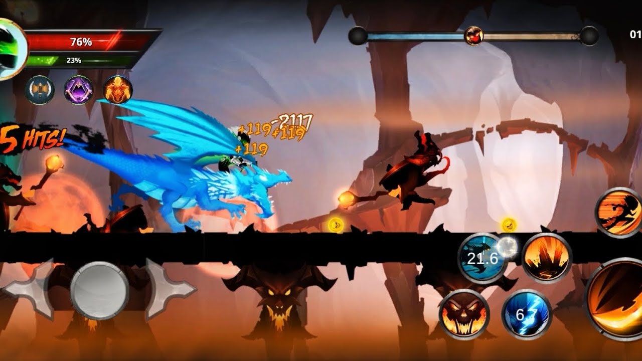 Updated;L:13 & 14 | Dragon cave || Updated Stickman Legends - YouTube