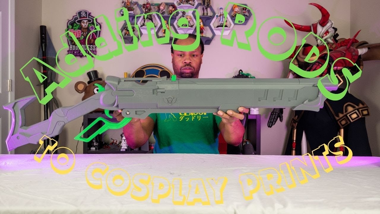 How To Add Rods Dowels And Pipes To Your 3D-Printed Cosplay Props - YouTube