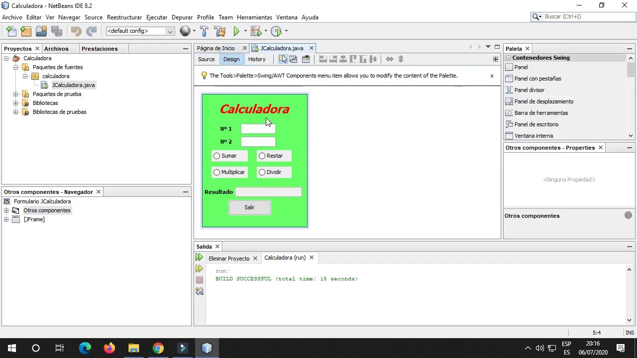 Operaciones básicas con interfaz gráfica java (Calculadora) - YouTube