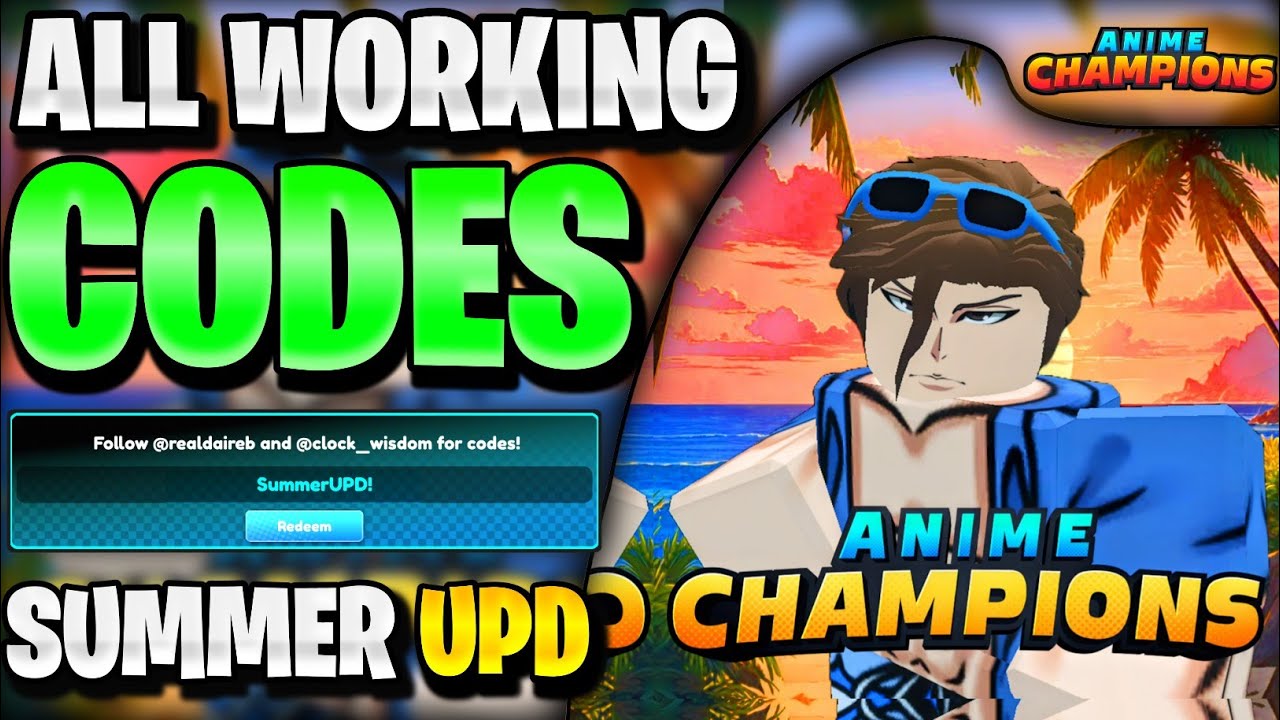 *NEW* All Working SUMMER UPDATE CODES For Anime Champions Simulator ...