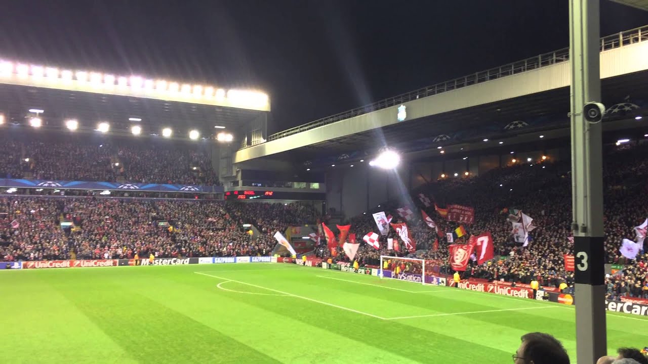 Anfield Atmosphere Pre-Match vs FC Basel, Champions League, 2014 - YouTube