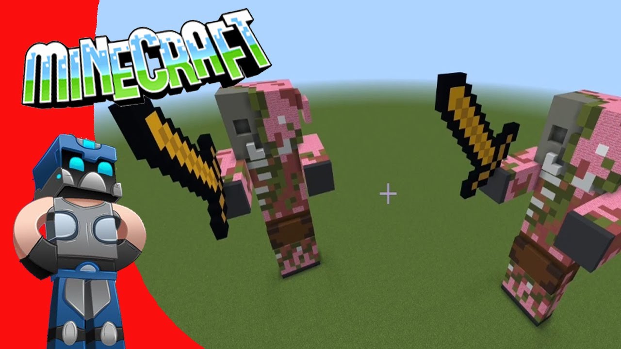 Piglin Pixel art Minecraft Tutorial / Como hacer un Piglin Zombie 3D en ...