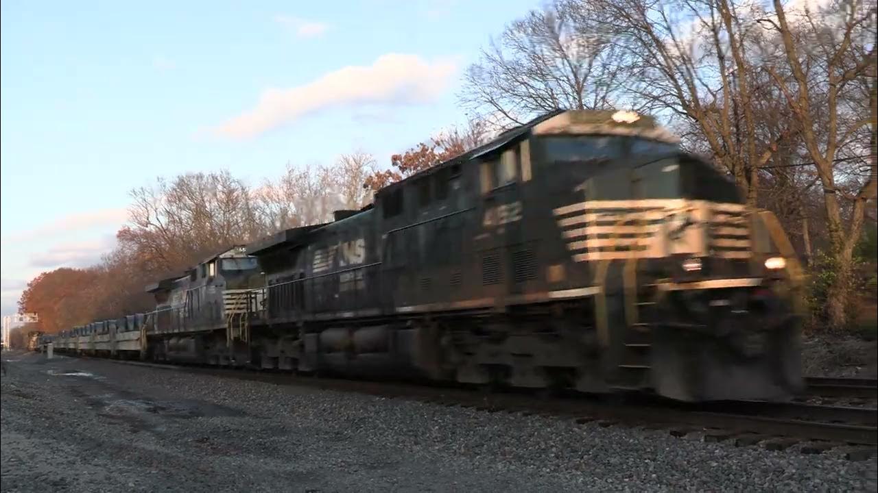 NORFOLK SOUTHERN GE AC44C6M Southbound Coil Steel Train - YouTube