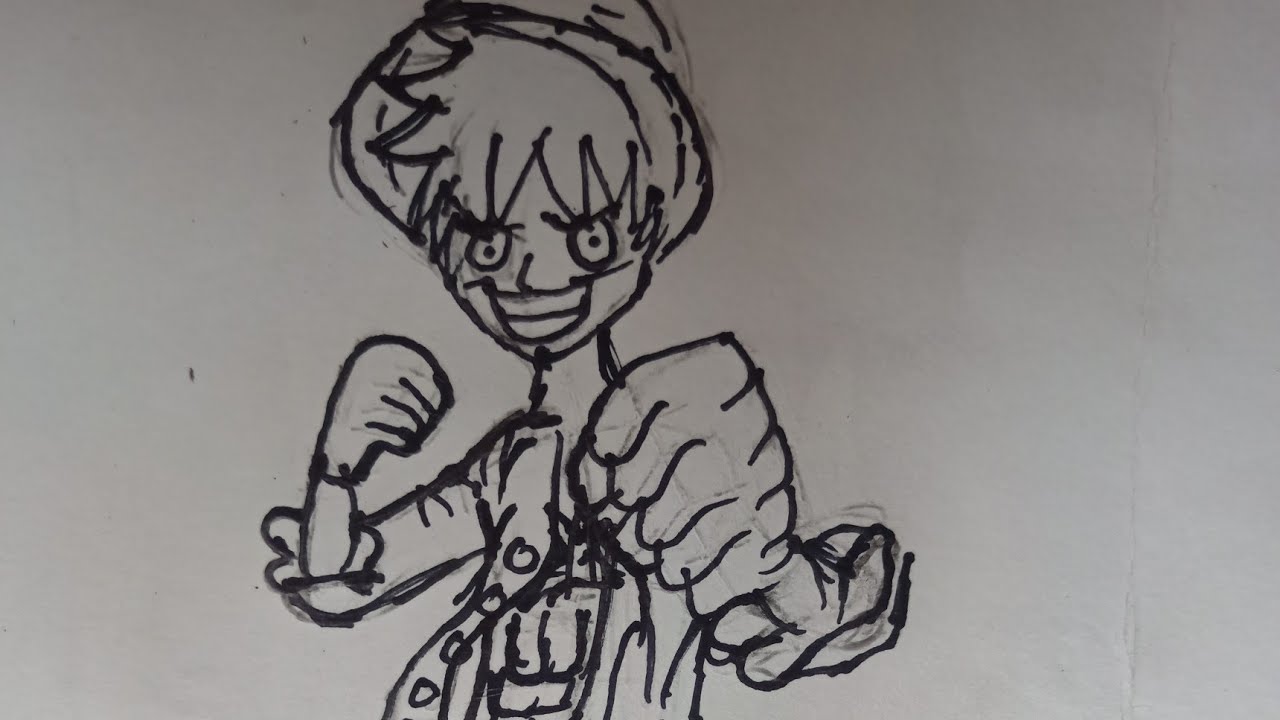 How to draw Monkey D. Luffy |Step by step| |Liana's Land| - YouTube