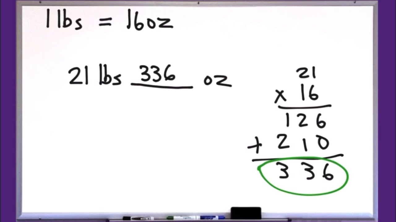 Convert Pounds to Ounces with EMS - YouTube