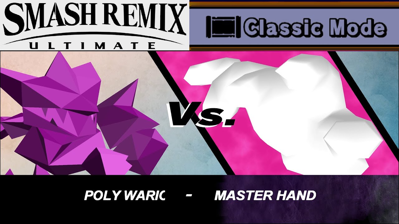 Smash Remix (Ultimate Textures) Classic Mode with Polygon Wario - YouTube