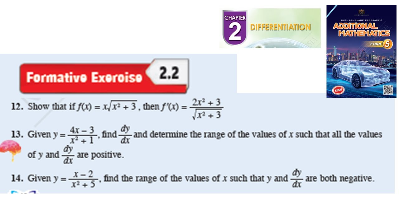Differentiation formative exercise 2.2 Q12-Q14 pembezaan latihan ...