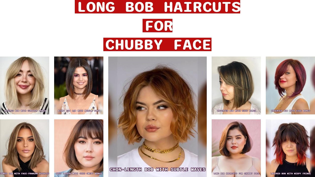 Long Bob Haircuts For Chubby Face - YouTube