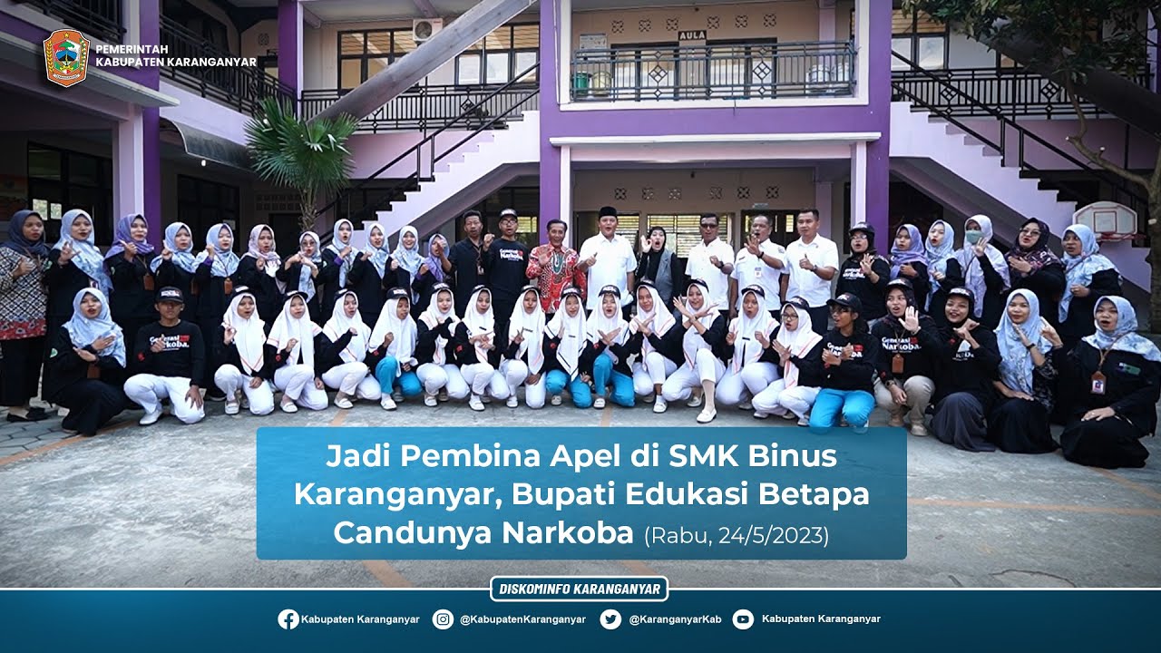 Jadi Pembina Apel di SMK Binus Karanganyar, Bupati Edukasi Betapa ...