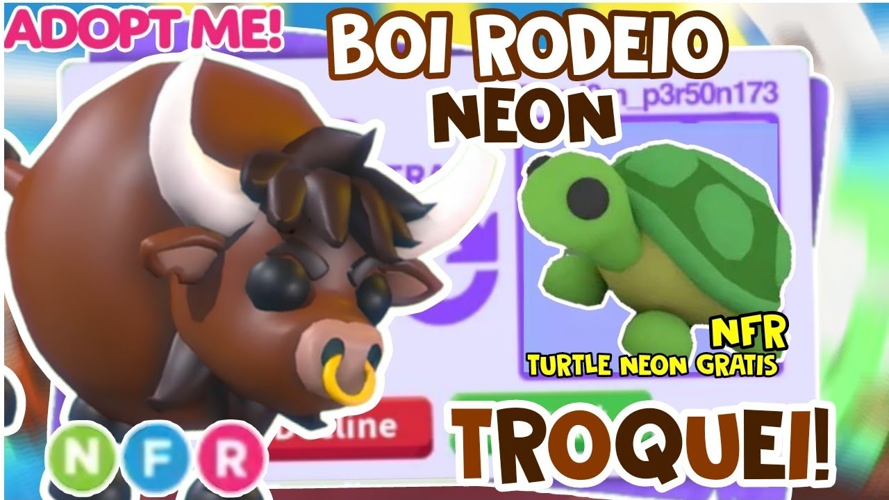 💥O que Ofertam Por *BOI DE RODEIO NEON* no Adopt me💥Trocando *NEON ...