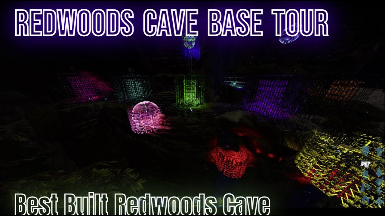 REDWOODS Cave Base Tour (BEST Built Redwoods Cave)(ALPHA) - YouTube