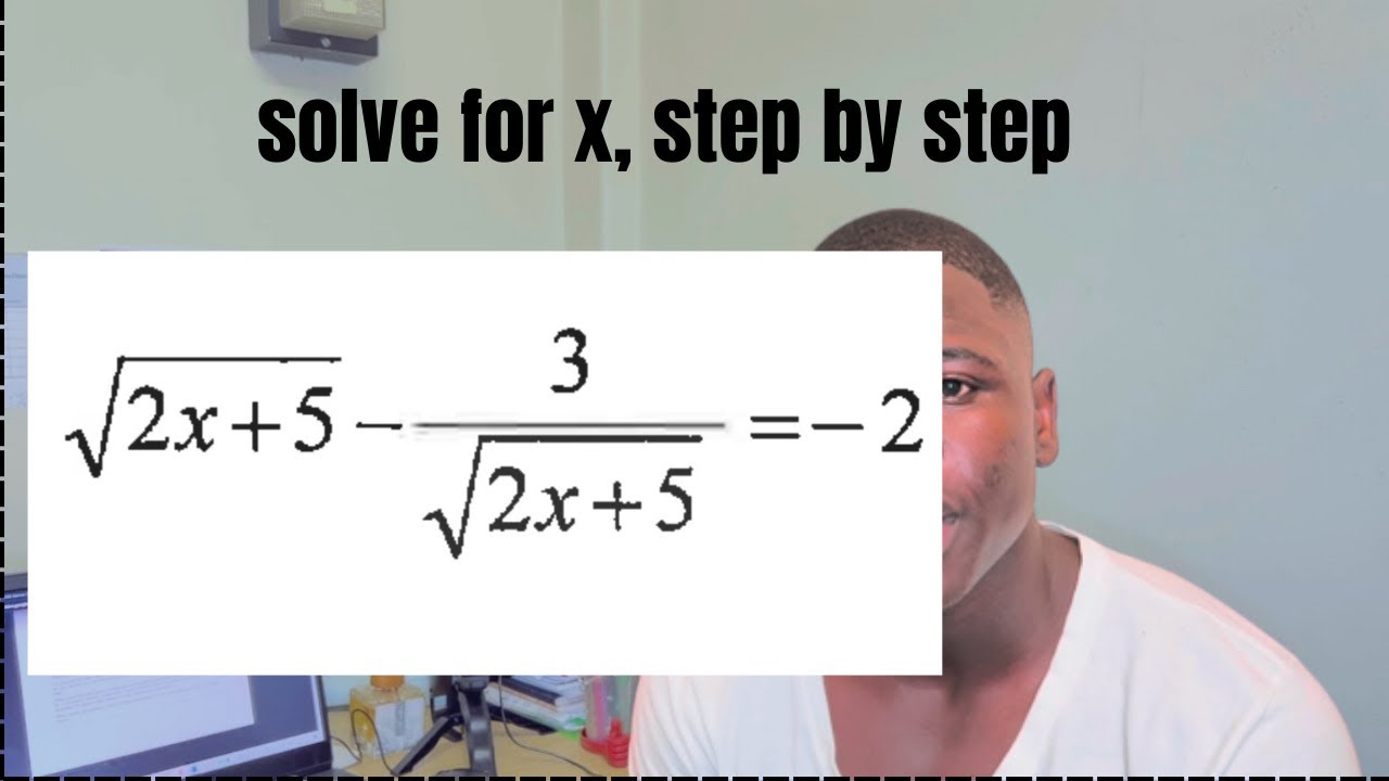 Solve for x in square root and fractions. Grade 11 & 12 - YouTube