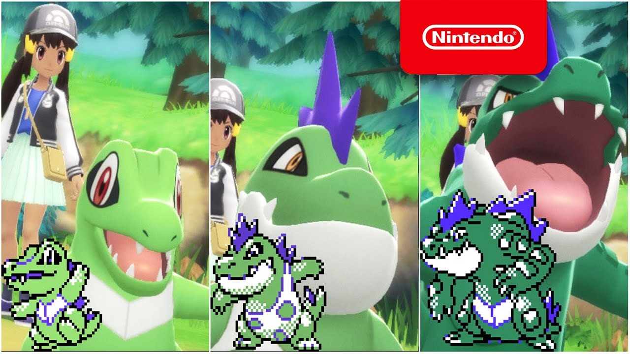 NEW Gen 2 Shiny Totodile Line in Pokemon BDSP - YouTube