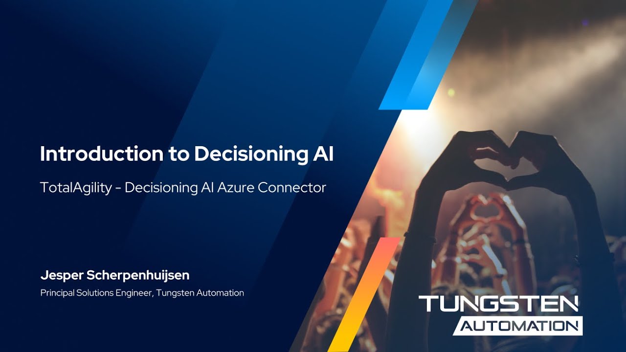 1. Introduction to Decisioning AI - Tungsten TotalAgility - Decisioning AI Azure Connector - YouTube