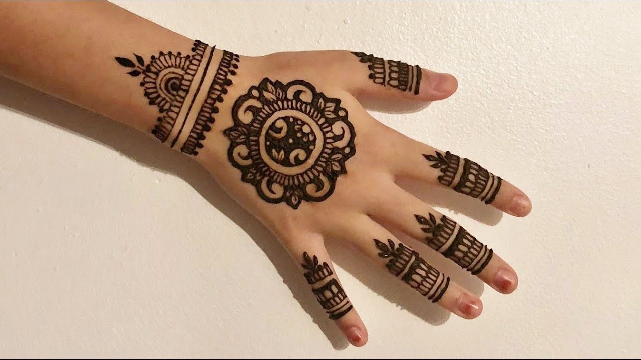 A Quick & Beautiful Henna Design - YouTube