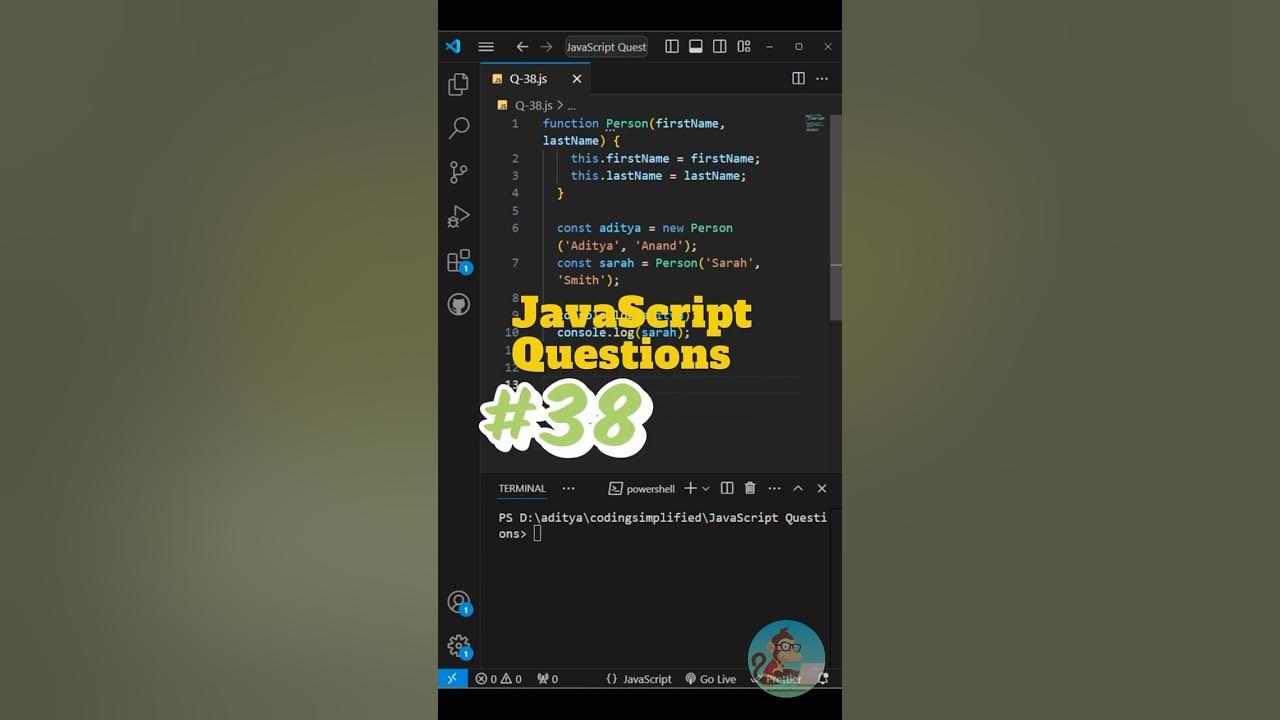 Q38 : JavaScript Questions Series #coding #webdevelopment # ... Q38 : JavaScript Questions Series #coding #webdevelopment # ...