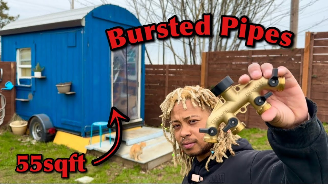 My Tiny House Pipes Burst… So I Fixed It Myself - YouTube