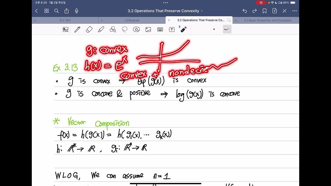 [Convex Optimization] #019 Operations that preserve convexity 3 - YouTube