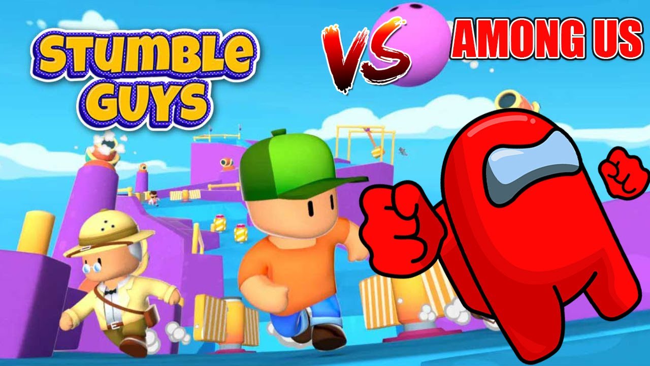 AMONG US VS STUMBLE GUYS | LIVE - YouTube
