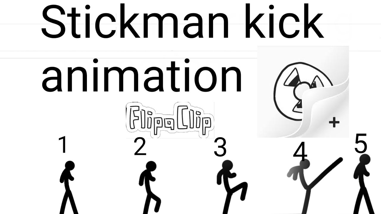 How to make kick animation || stickman kick animation || (flipaclip) || animation on flipaclip ...