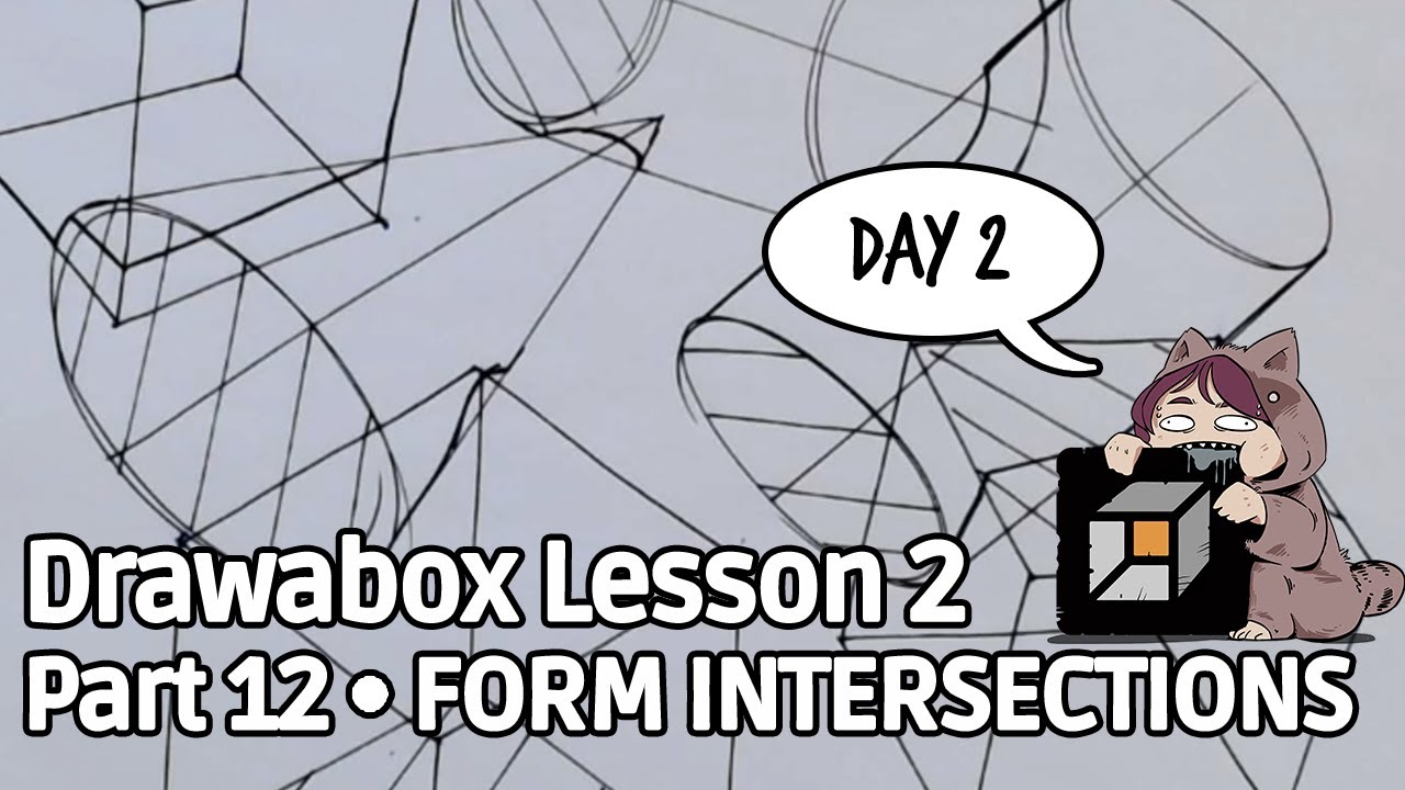 Drawabox Lesson 2: Part 12 Form Intersections - Day 2 - YouTube