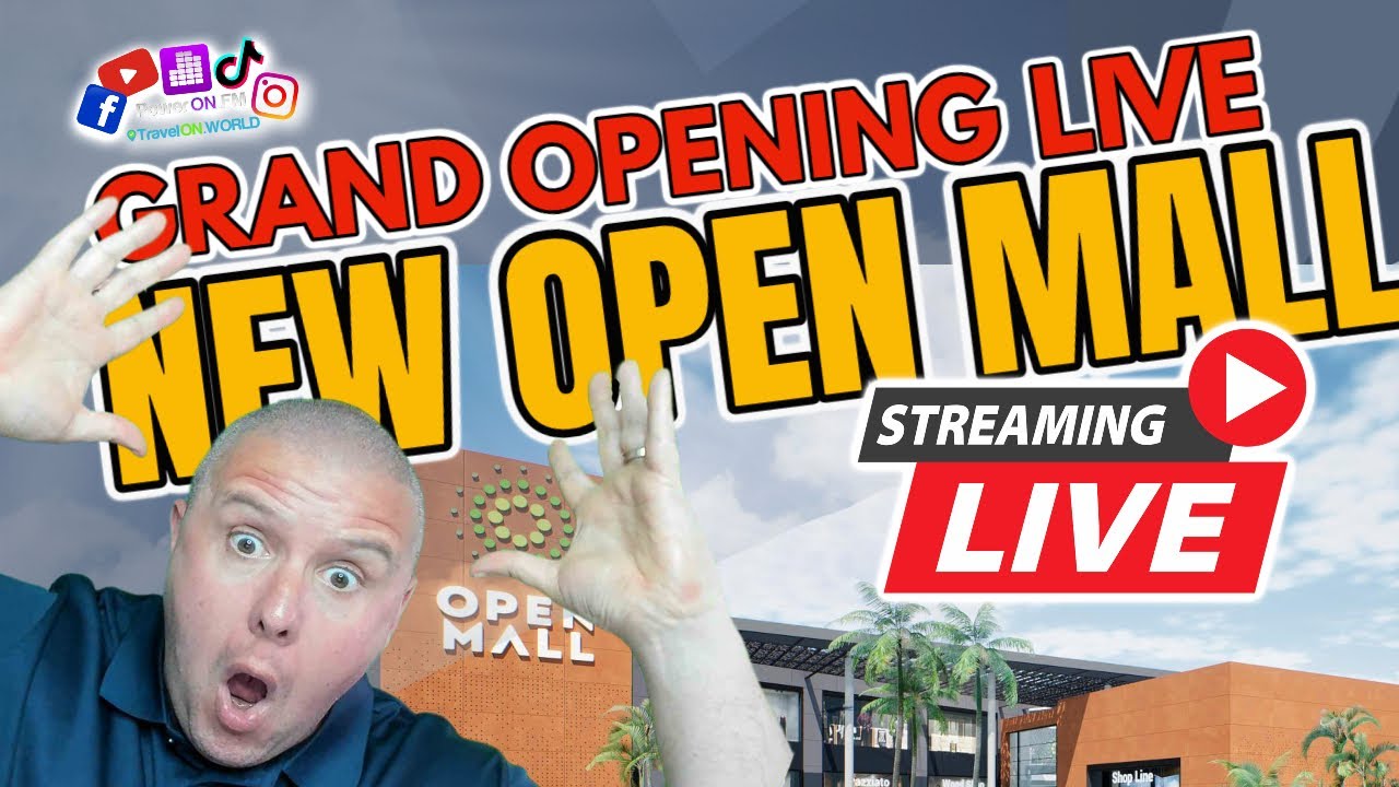 Grand opening THE NEW OPEN MALL SHOPPING CENTER ARRECIFE - YouTube