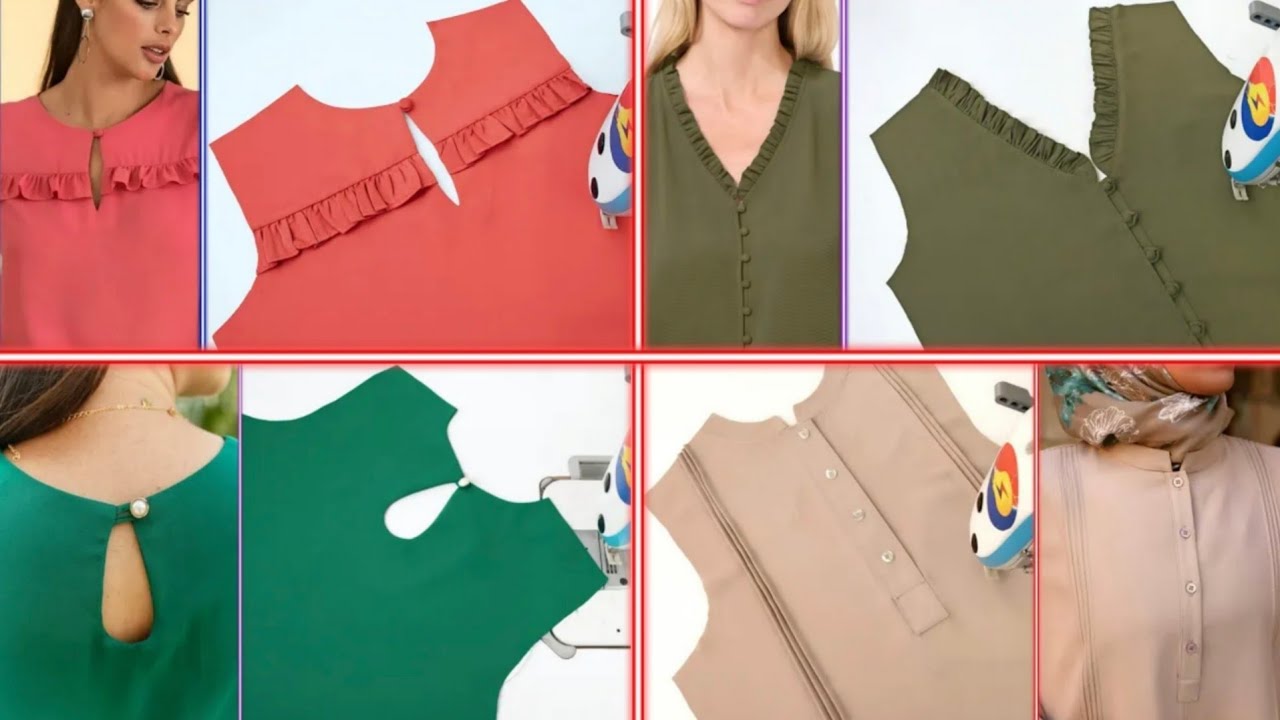 Learn 4 Stylish Neckline Sewing Designs | Easy DIY Sewing Tutorials for ...