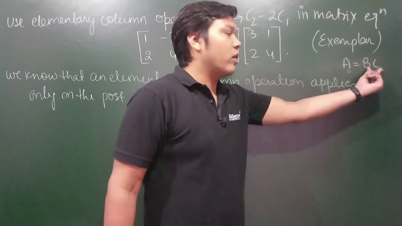 82. Matrices - Inverse using Elementary Column Transformations ...