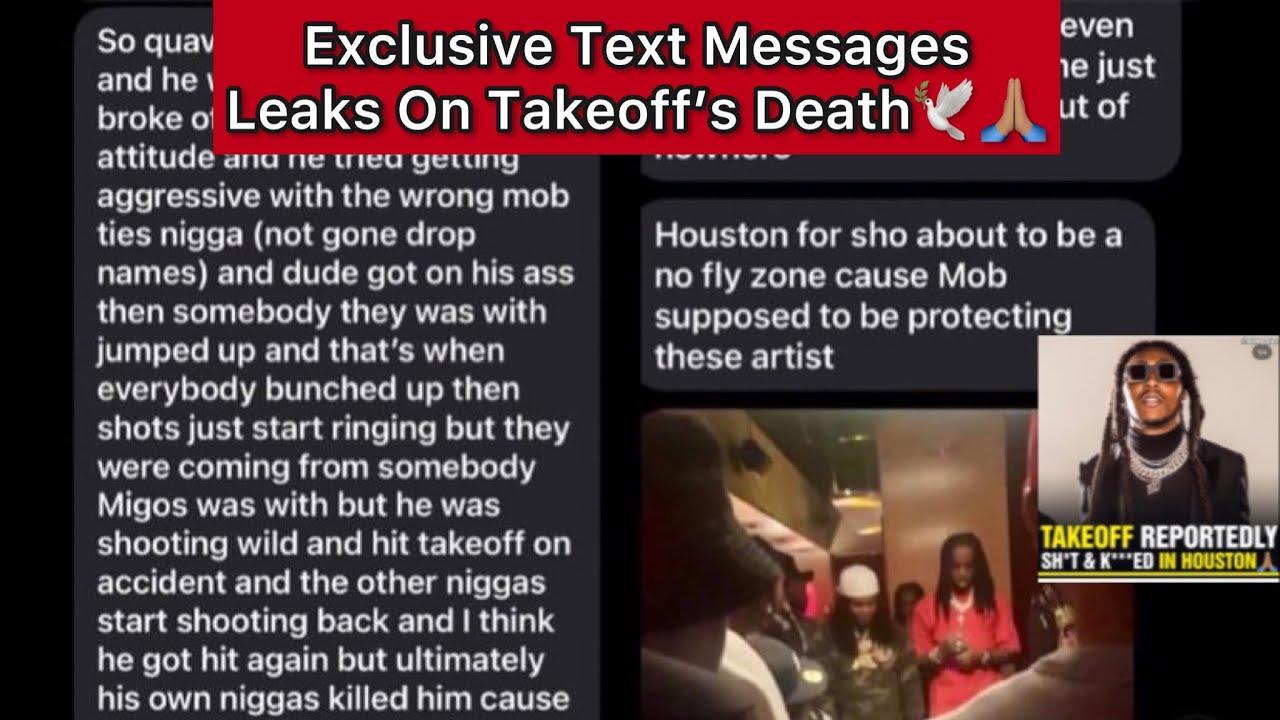 Takeoff Shot and Killed Exclusive Text Messages Leaks With Details 🕊🙏🏽 ...